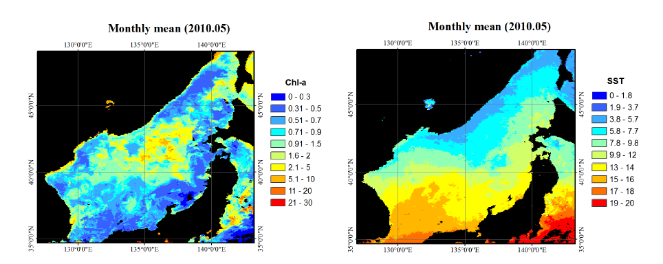 [보고서]해색인공위성자료 기반 중-고위도권 해양부유생물 시공간변화 연구