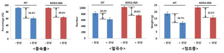 [보고서]불량환경 내성 유전자 HvRAF와 AIA를 이용한 내재해성 수량증진 GM벼 이벤트 개발